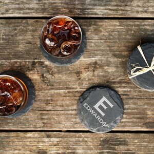 Personalized Monogrammed Coasters, Wedding Gift, Table Coaster, UV ...