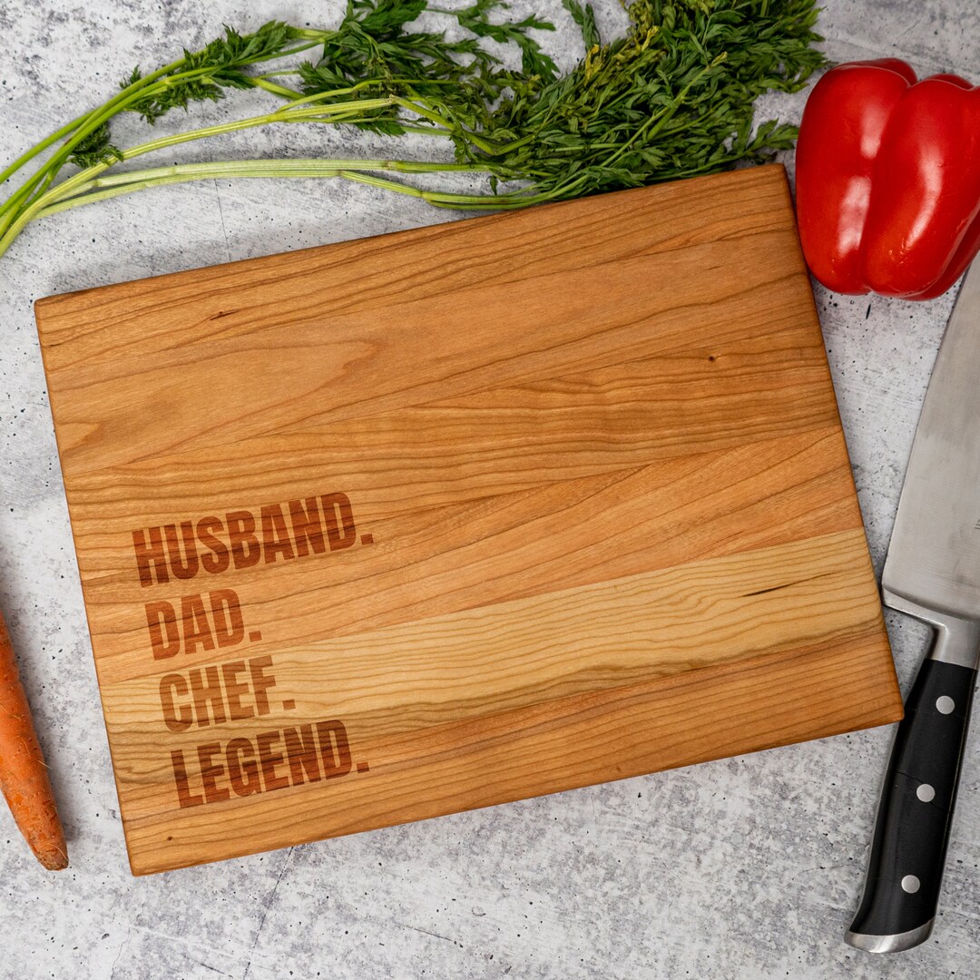 Dad Chef Legend Cutting Board, Chef Dad Gift, Gift for Husband, Fathers ...
