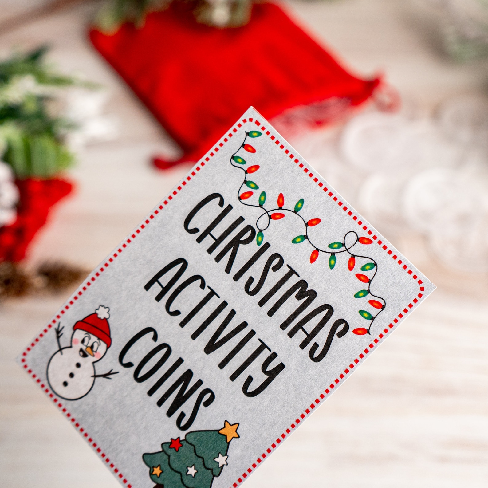 Christmas Activity Tokens Christmas Advent Calendar - Etsy