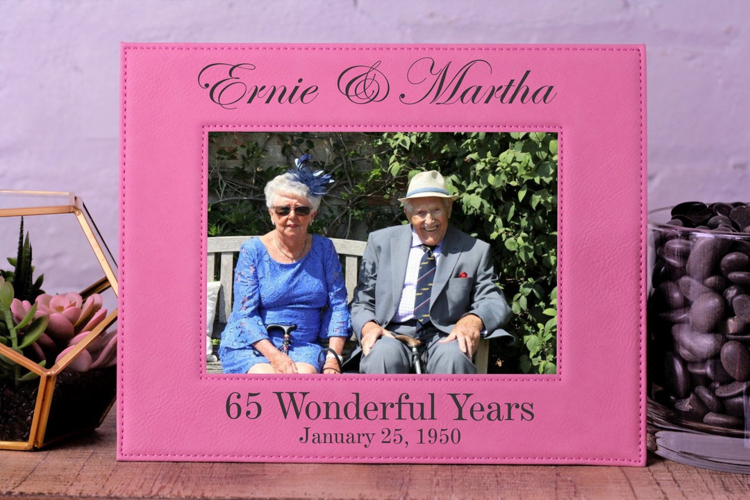 65th Anniversary Picture Frame, Custom Picture Frame, Personalized ...