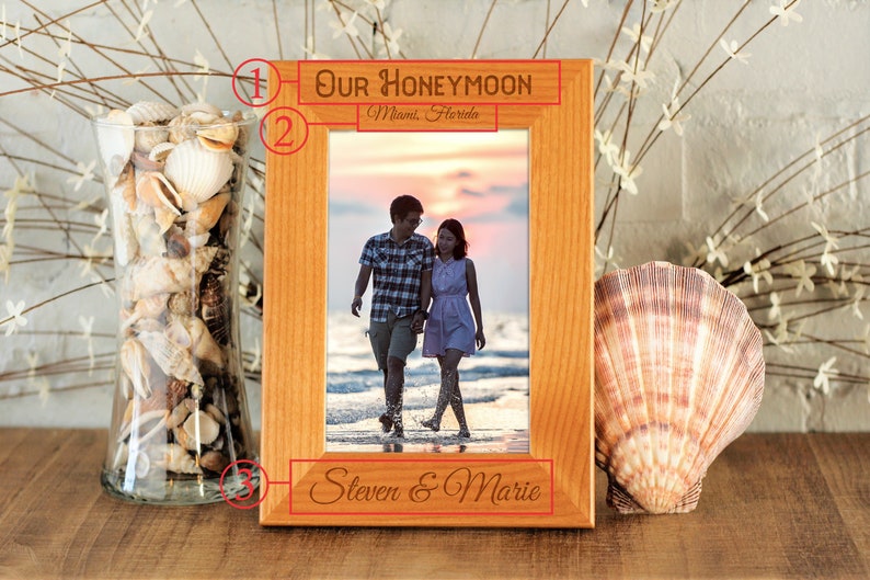 Honeymoon Gifts Honeymoon Picture Frame Honeymoon Newlywed - Etsy