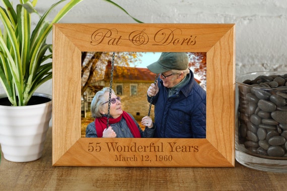 55th Anniversary Picture Frame Custom Picture Frame | Etsy