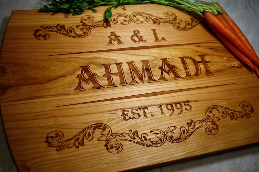 Custom Engraved Cutting Board - Kitchen Decor - Wedding Gift ...