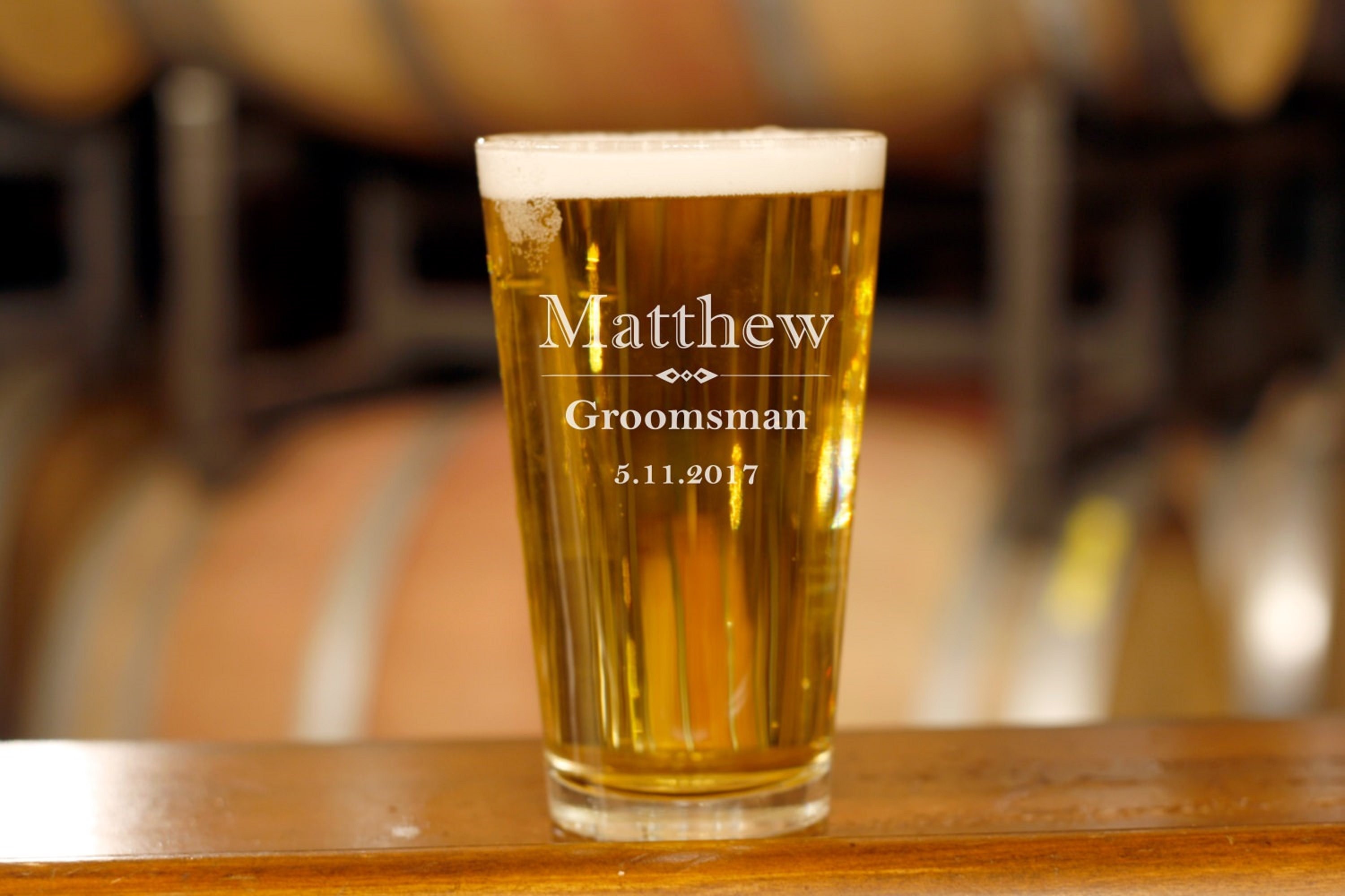 Personalized Bar Glasses Set of 6 Custom Pint Glass Bar - Etsy