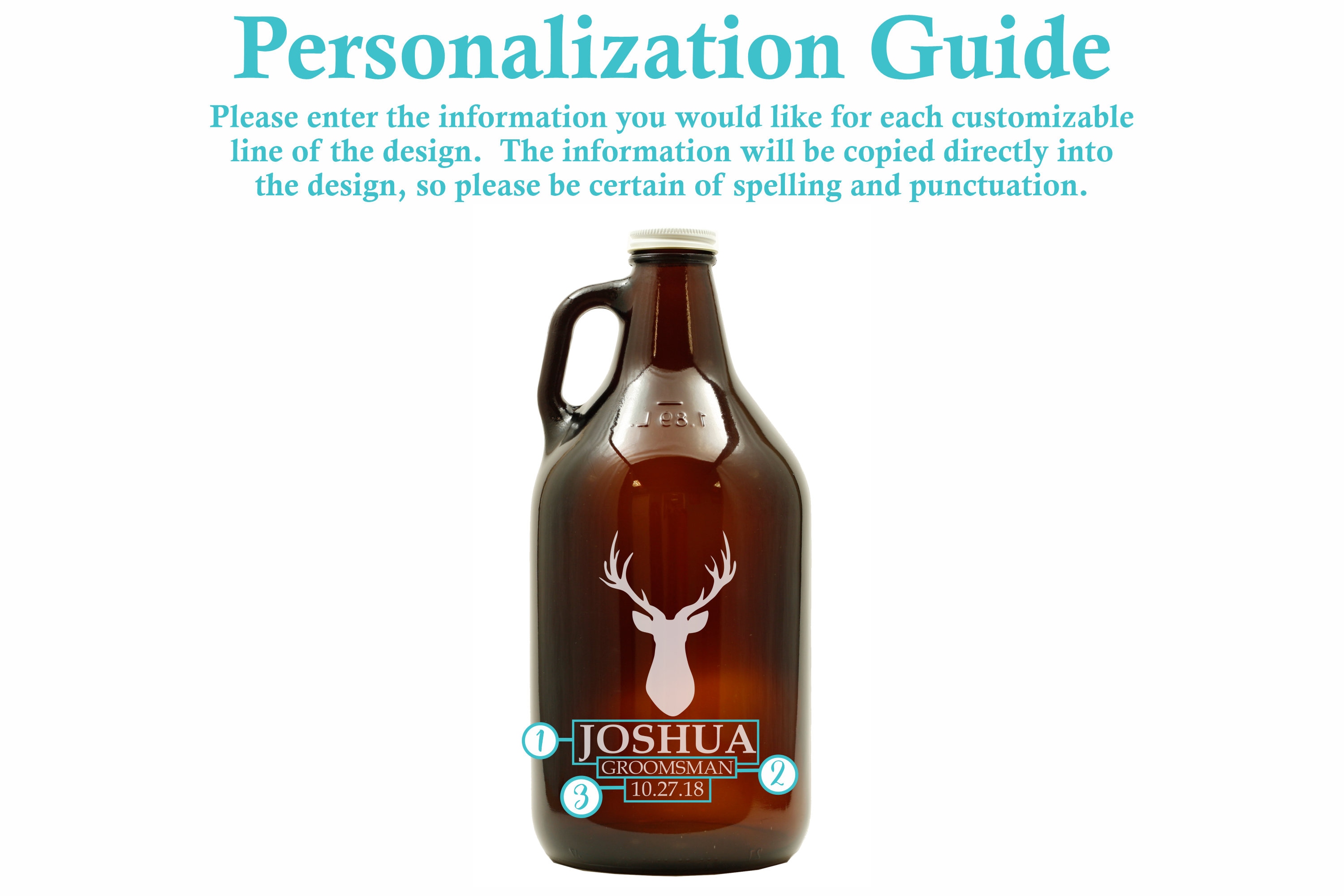 Personalized Beer Growler, Engraved Glass Growler, Custom Beer Gifts ...