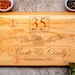 35th Anniversary Cutting Board, Anniversary Gift for Parents ...