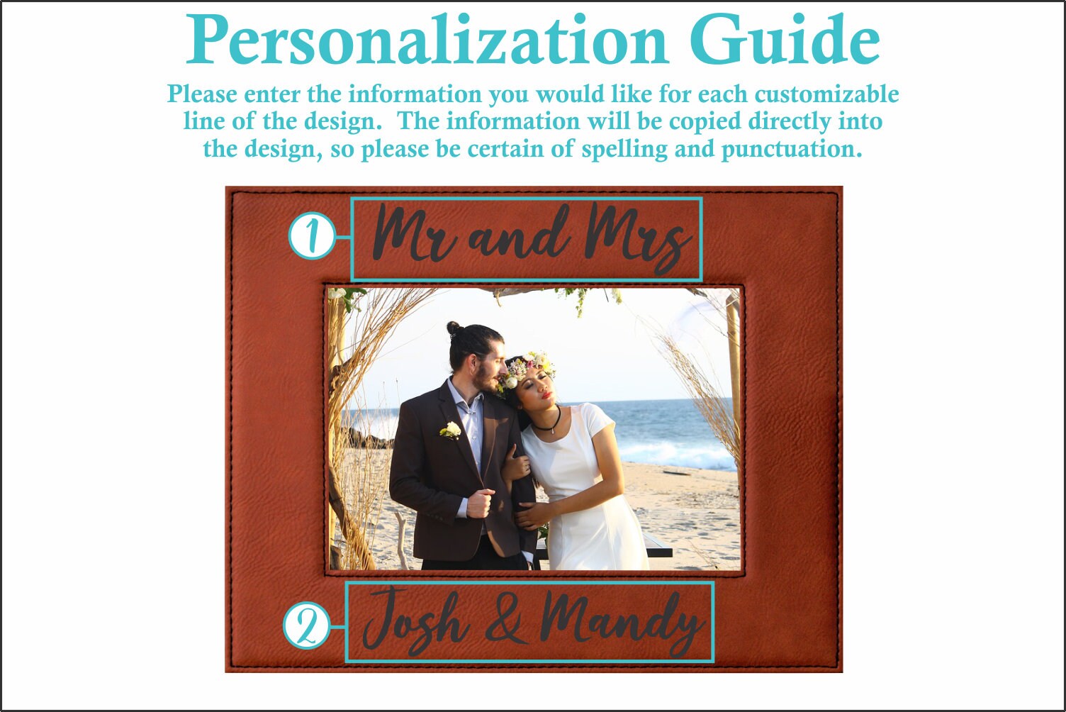 Just Married Picture Frame Custom Photo Frame Personalized | Etsy