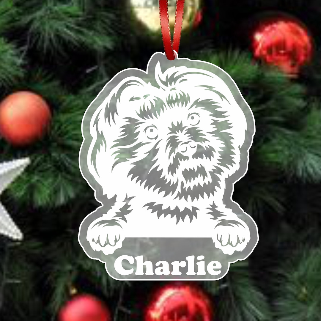 Shih Tzu Ornament, Shih Tzu Christmas Tree Ornament, Custom Pet ...
