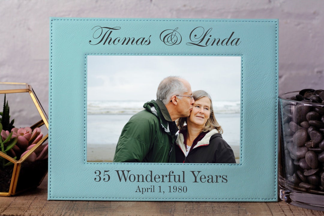 35th Anniversary Gift, 35 Year Anniversary, Personalized Photo Frame ...