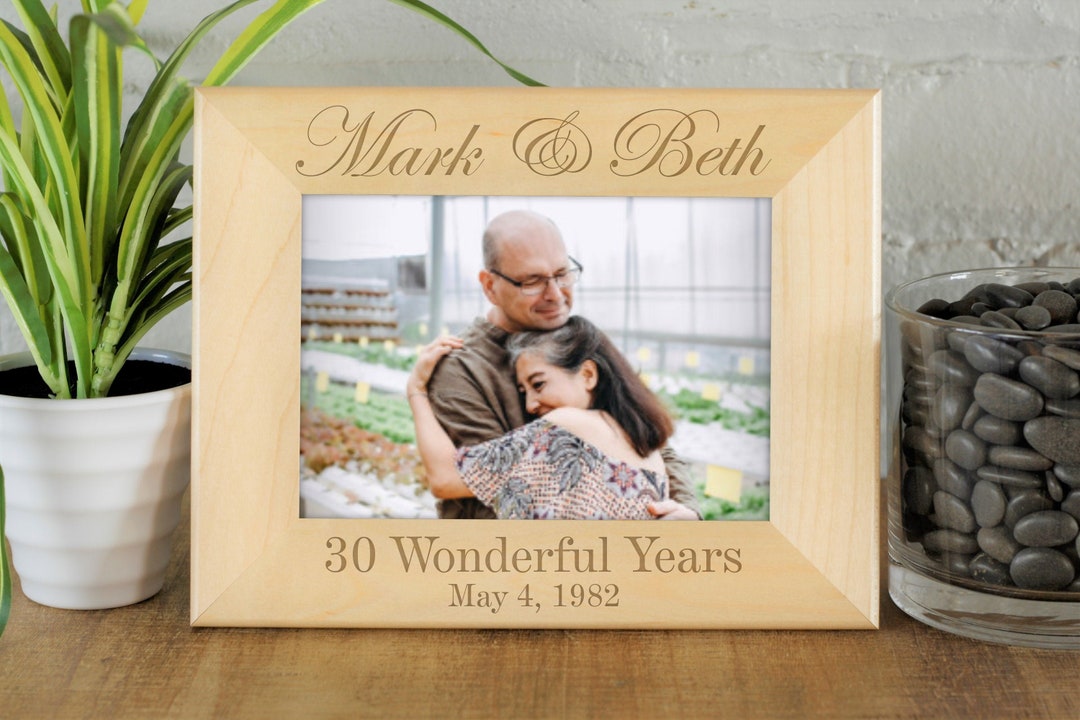 30th Anniversary, Picture Frame, Custom Picture Frame, Personalized ...
