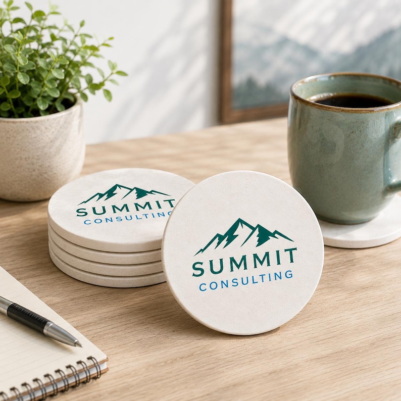 Custom Logo Coasters - Personalized Ceramic Coasters - Corporate Gifts ...