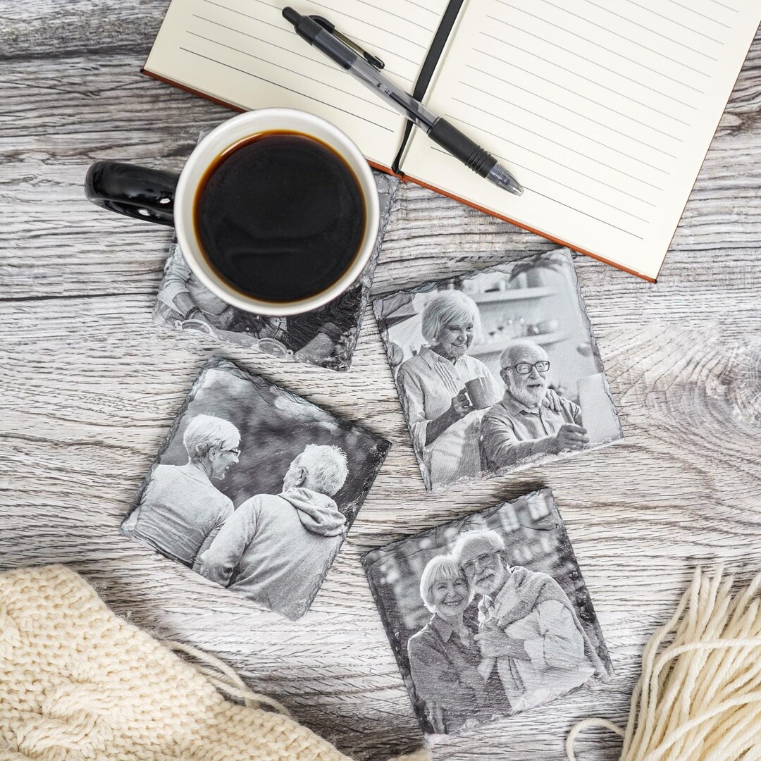 Anniversary Photo Coasters, Grandparent Gift, Images Printed on ...