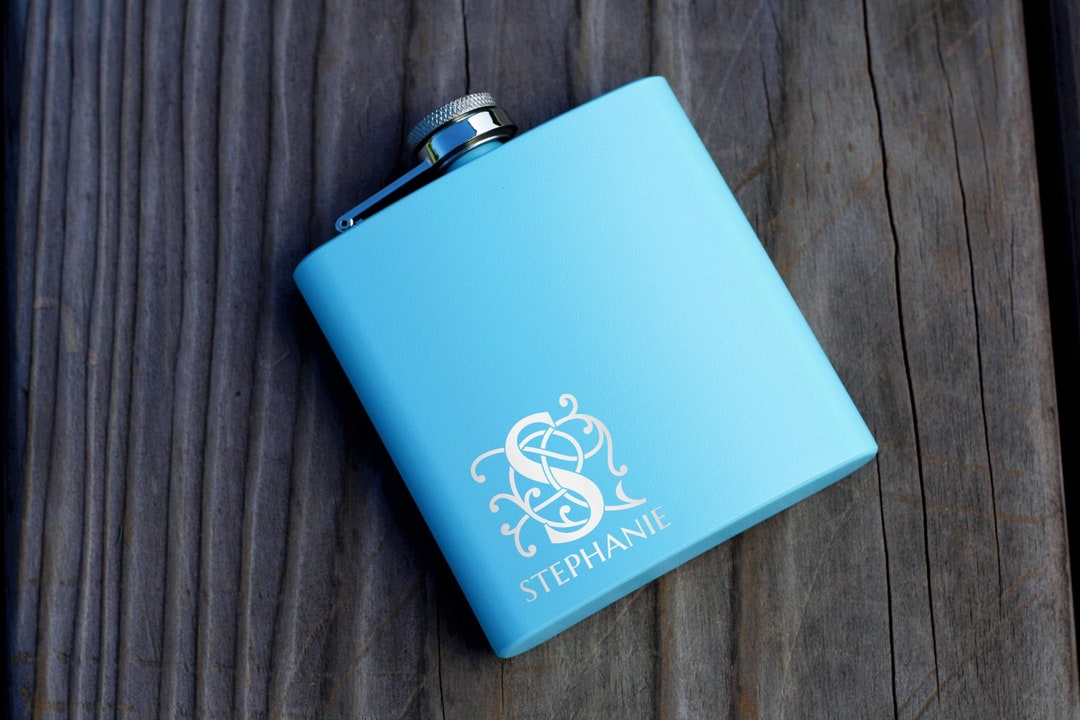 Personalized Women's Flask, Custom Women's Flask, Bridal Party Gift ...