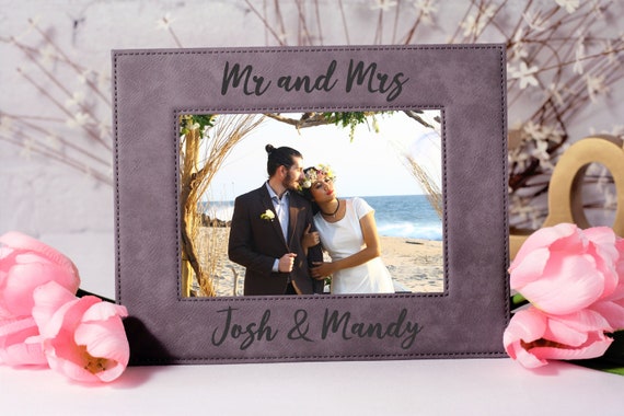 Just Married Picture Frame Custom Photo Frame Personalized | Etsy