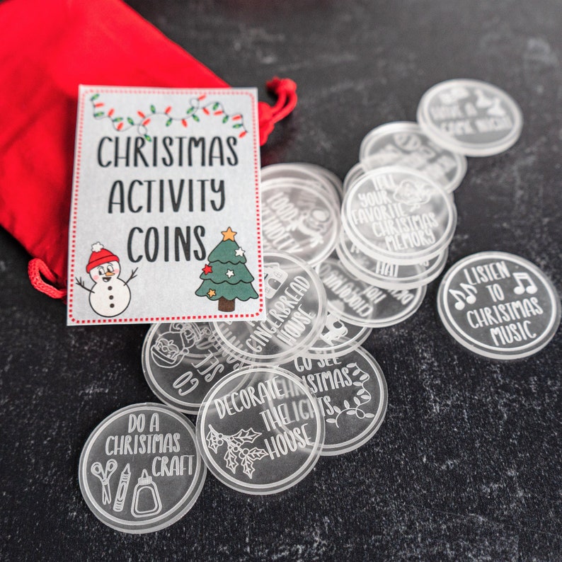 Christmas Advent Tokens, 25 Days of Christmas, Stocking Stuffer, Kids ...