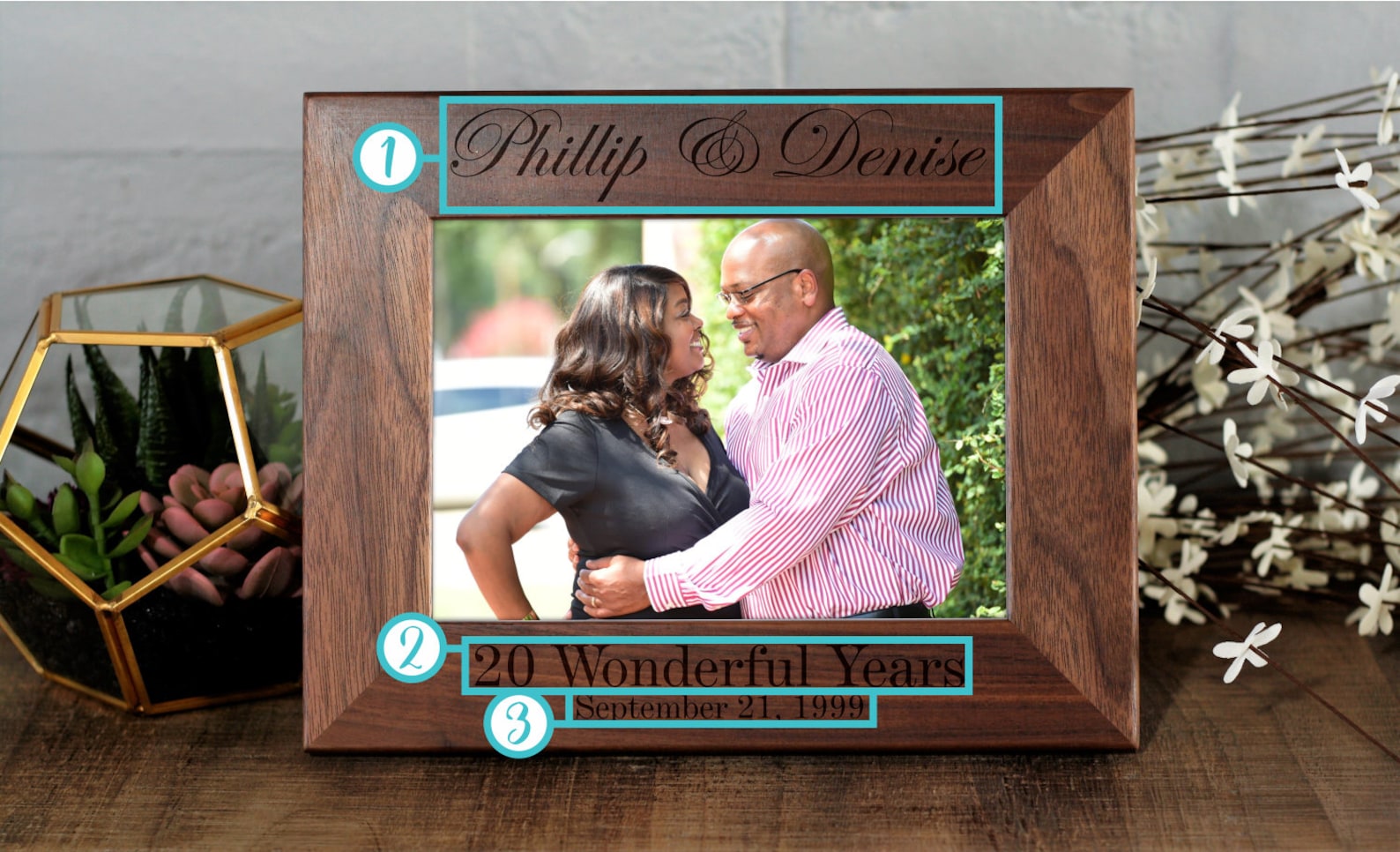 20th Anniversary Picture Frame Custom Picture Frame | Etsy