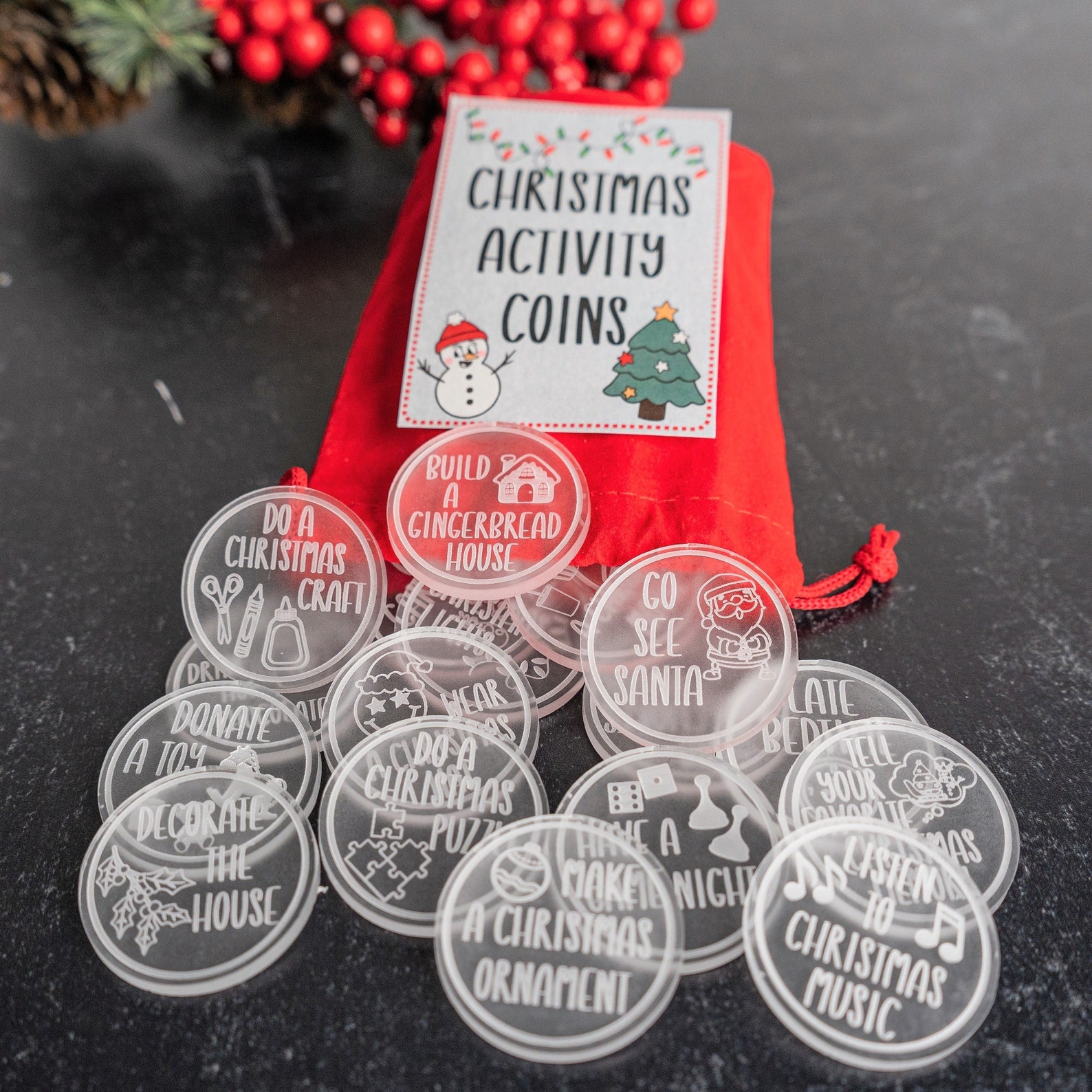 Christmas Activity Tokens Family Activity Ideas Family - Etsy