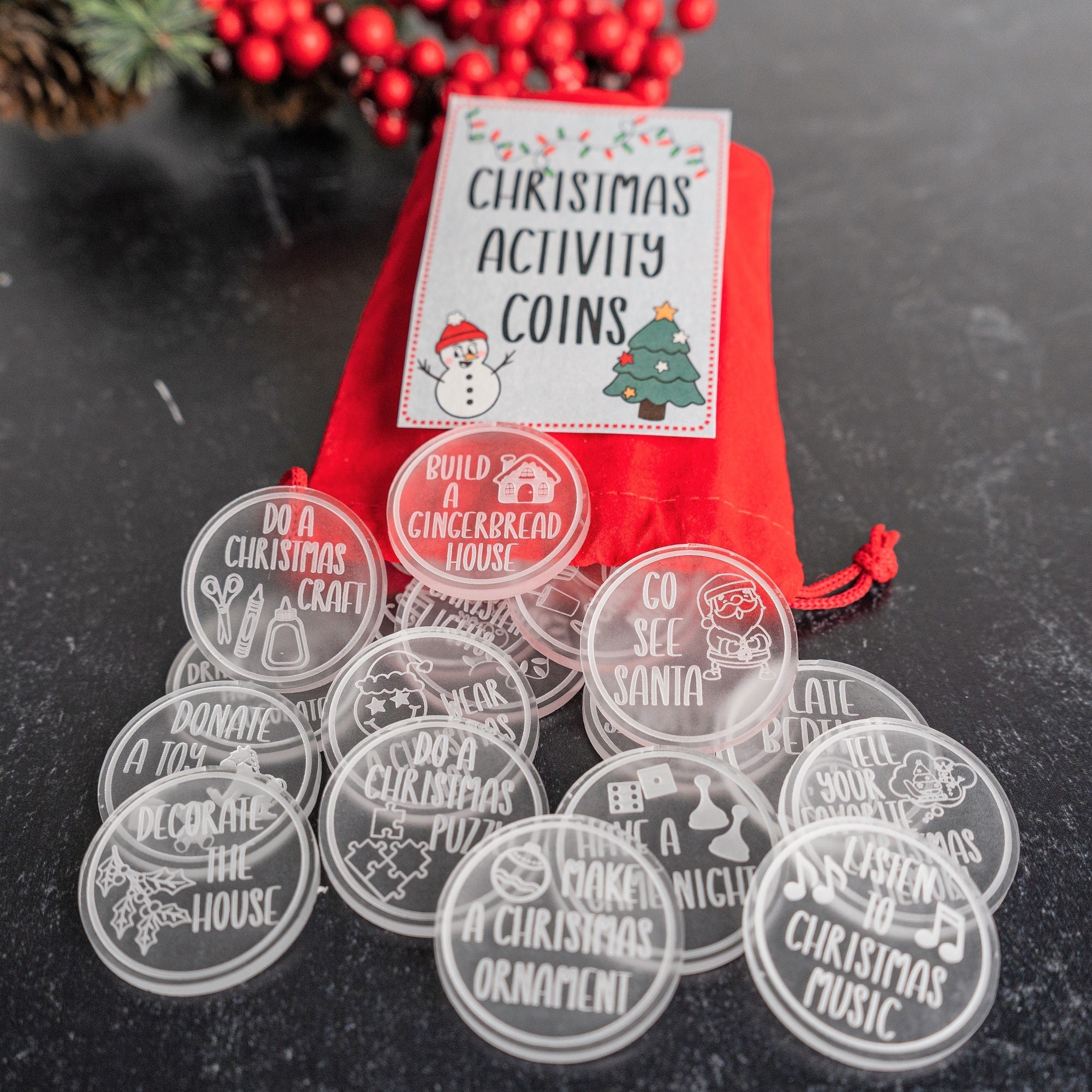 Christmas Activity Tokens Family Activity Ideas Family - Etsy