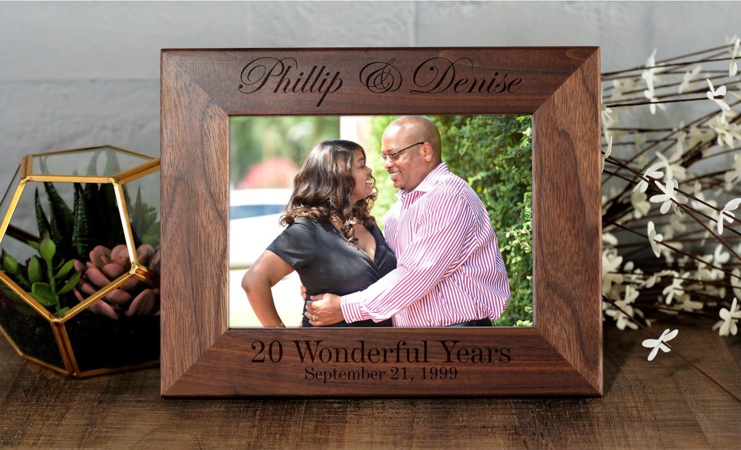 20th Anniversary, Picture Frame, Custom Picture Frame, Personalized ...