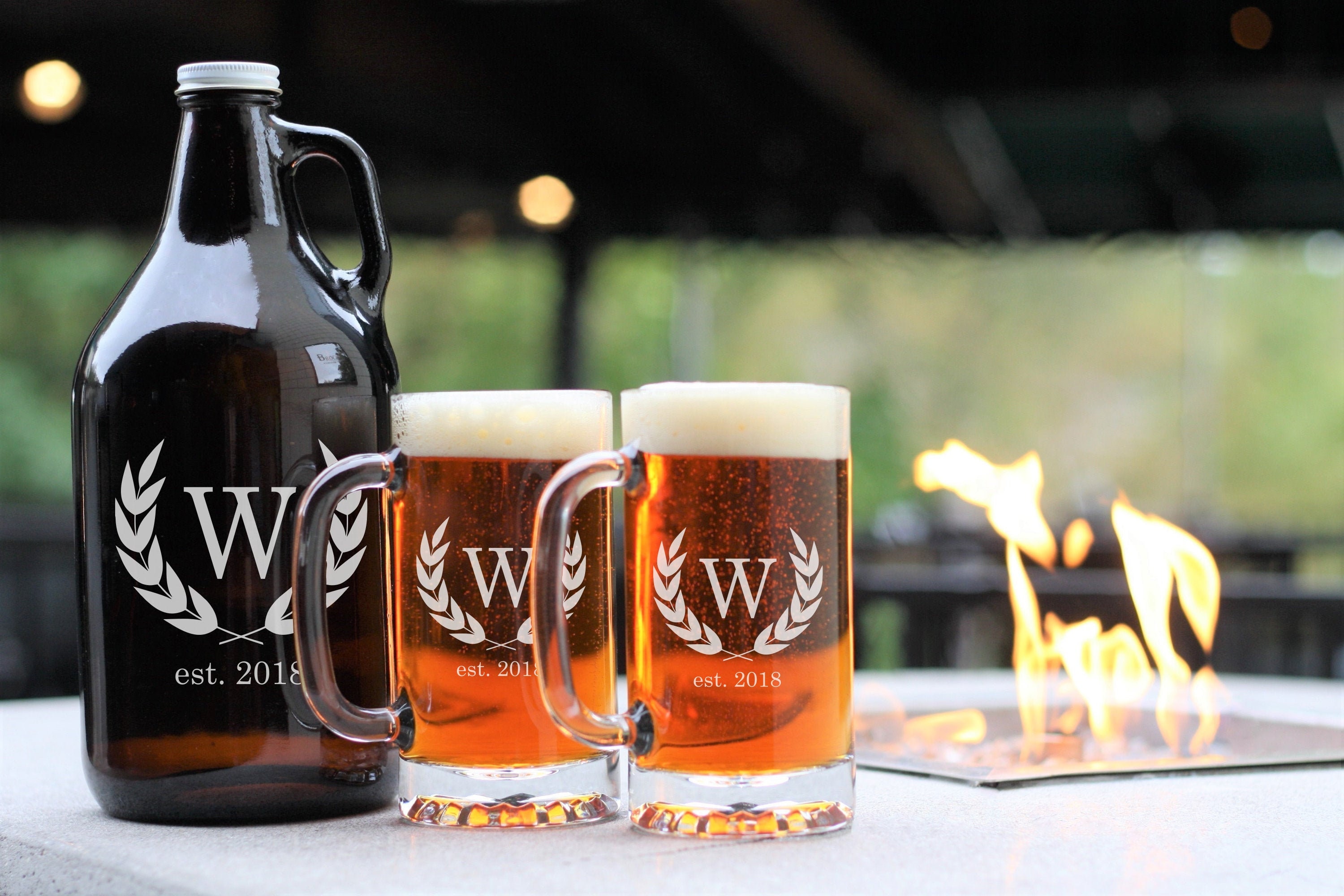 Personalized Growler, Monogrammed Beer Growler, 64 Oz Growler, Gifts ...