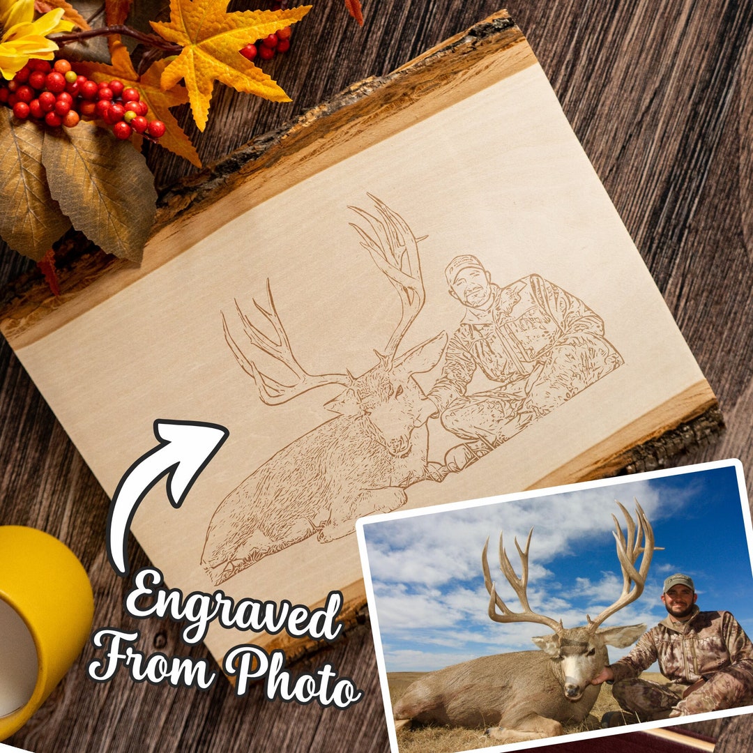 Hunting Photo Gift, Custom Laser Engraved Hunting Photo on Plaque ...