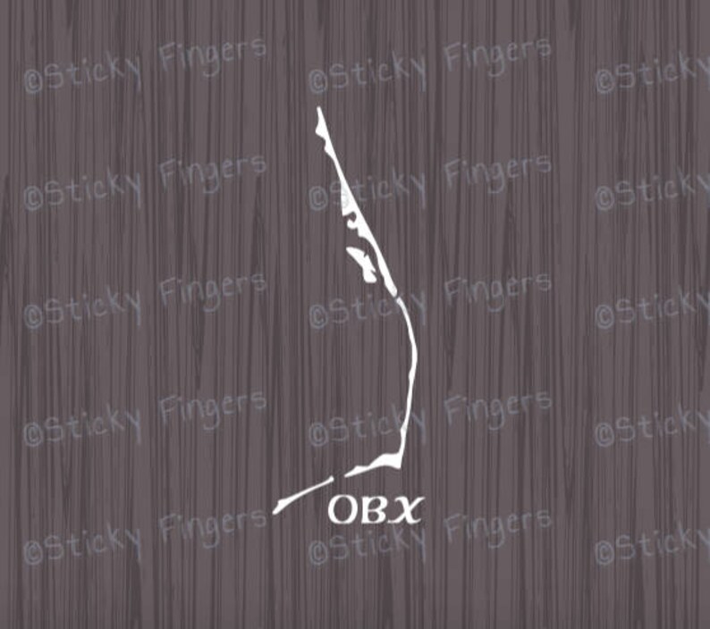 OBX Outer Banks Outline Decal FREE shipping | Etsy