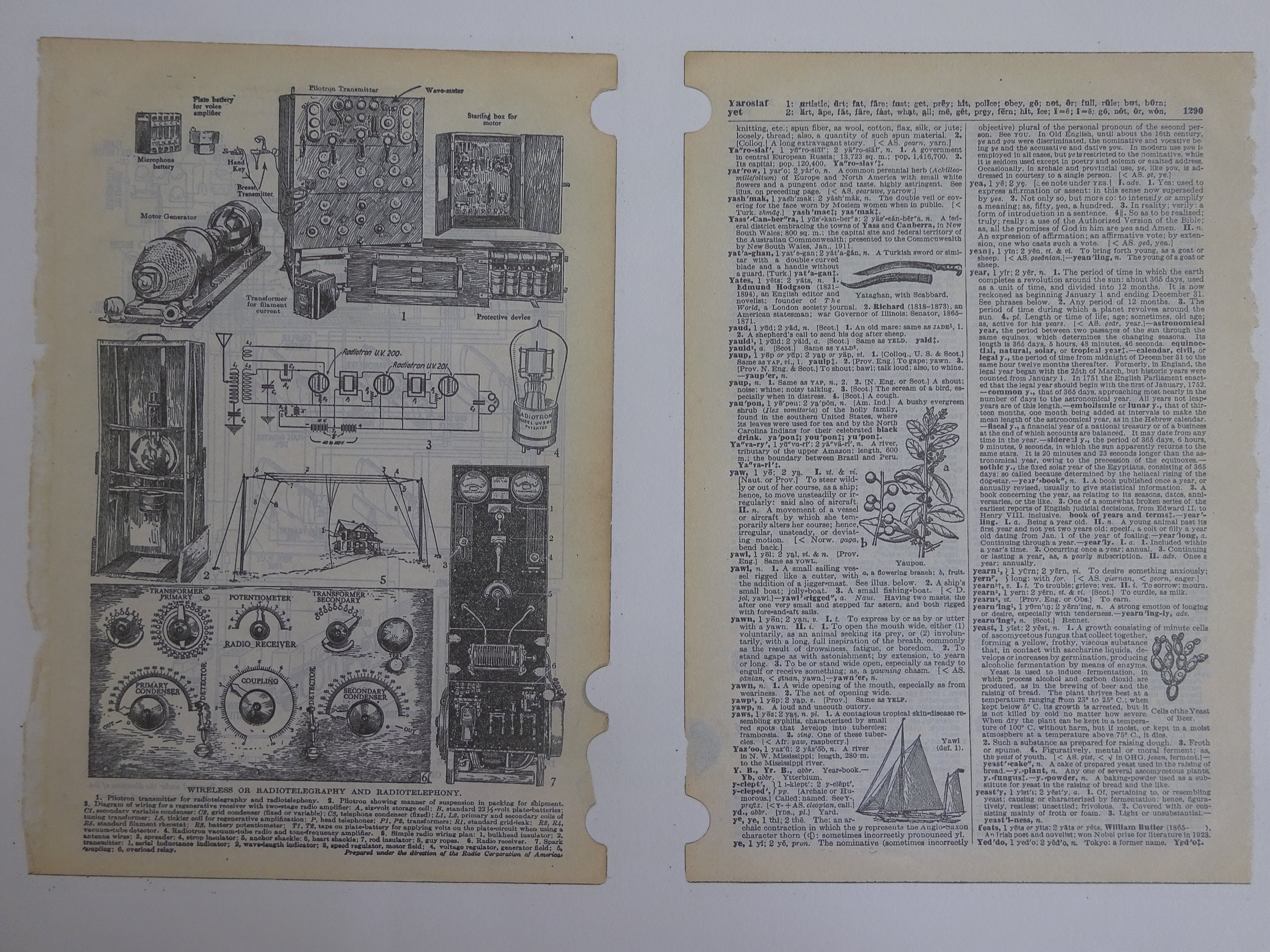 Printable (30) 1928 Funk & Wagnalls Dictionary Book Pages / Vintage ...