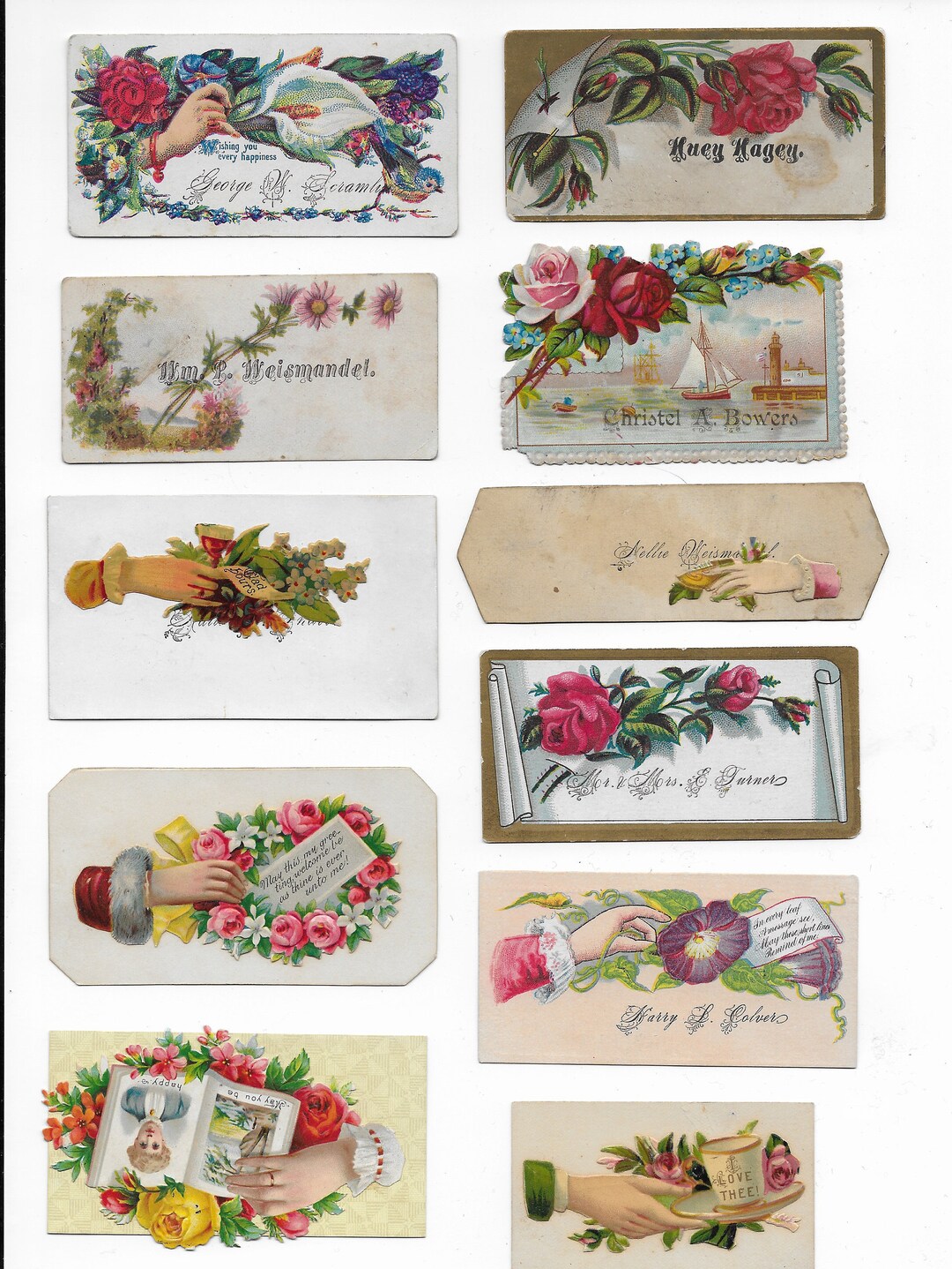 Printable Victorian Calling Cards / Ladies Women Vintage / Digital ...