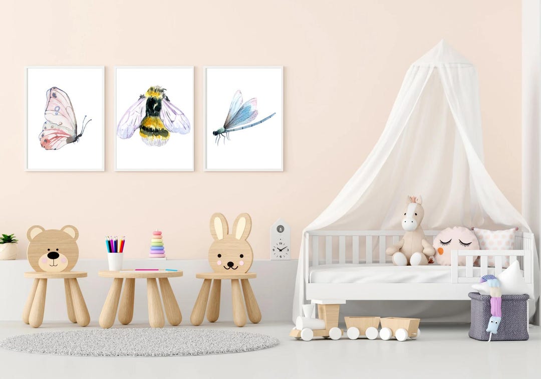 Pastel Watercolor Insects / 3 Prints Digital Download - Etsy