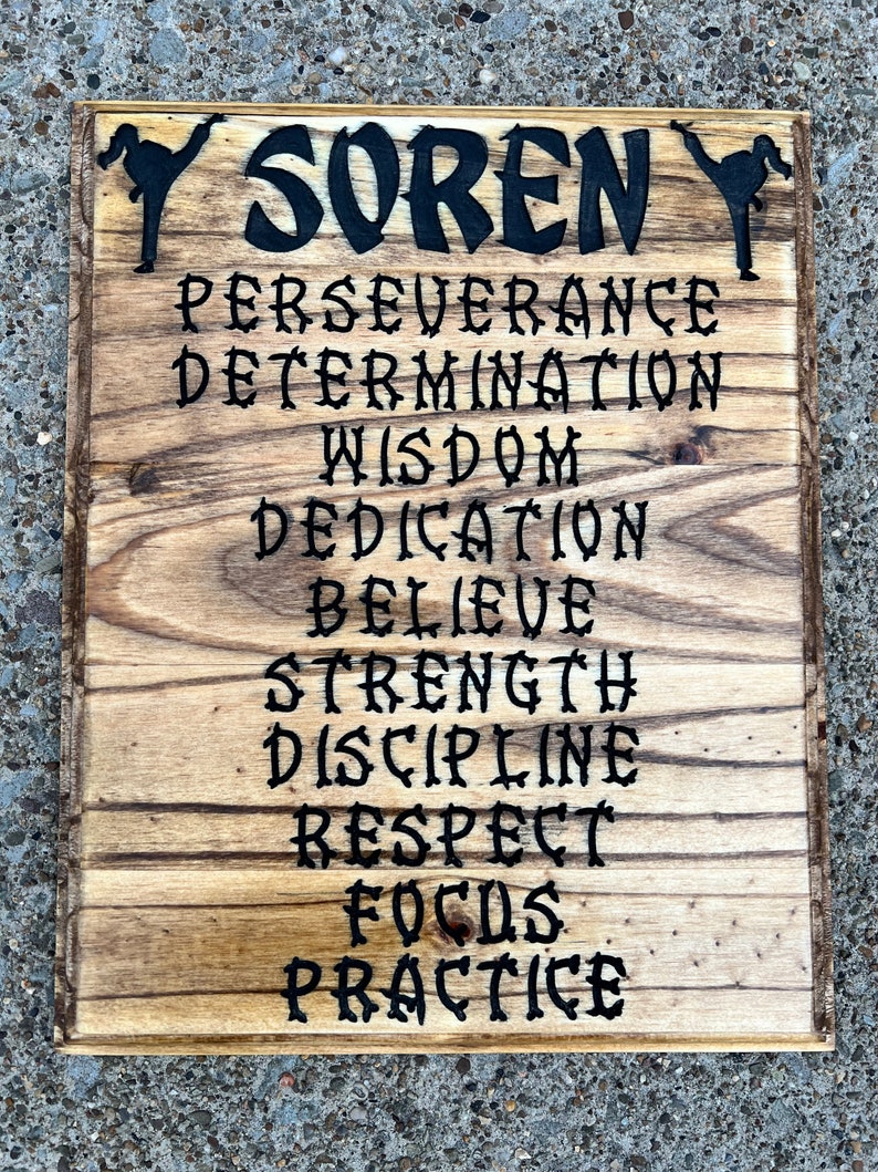 Karate Motivational Plaque Martial Arts Gift Sign Wall Decore - Etsy