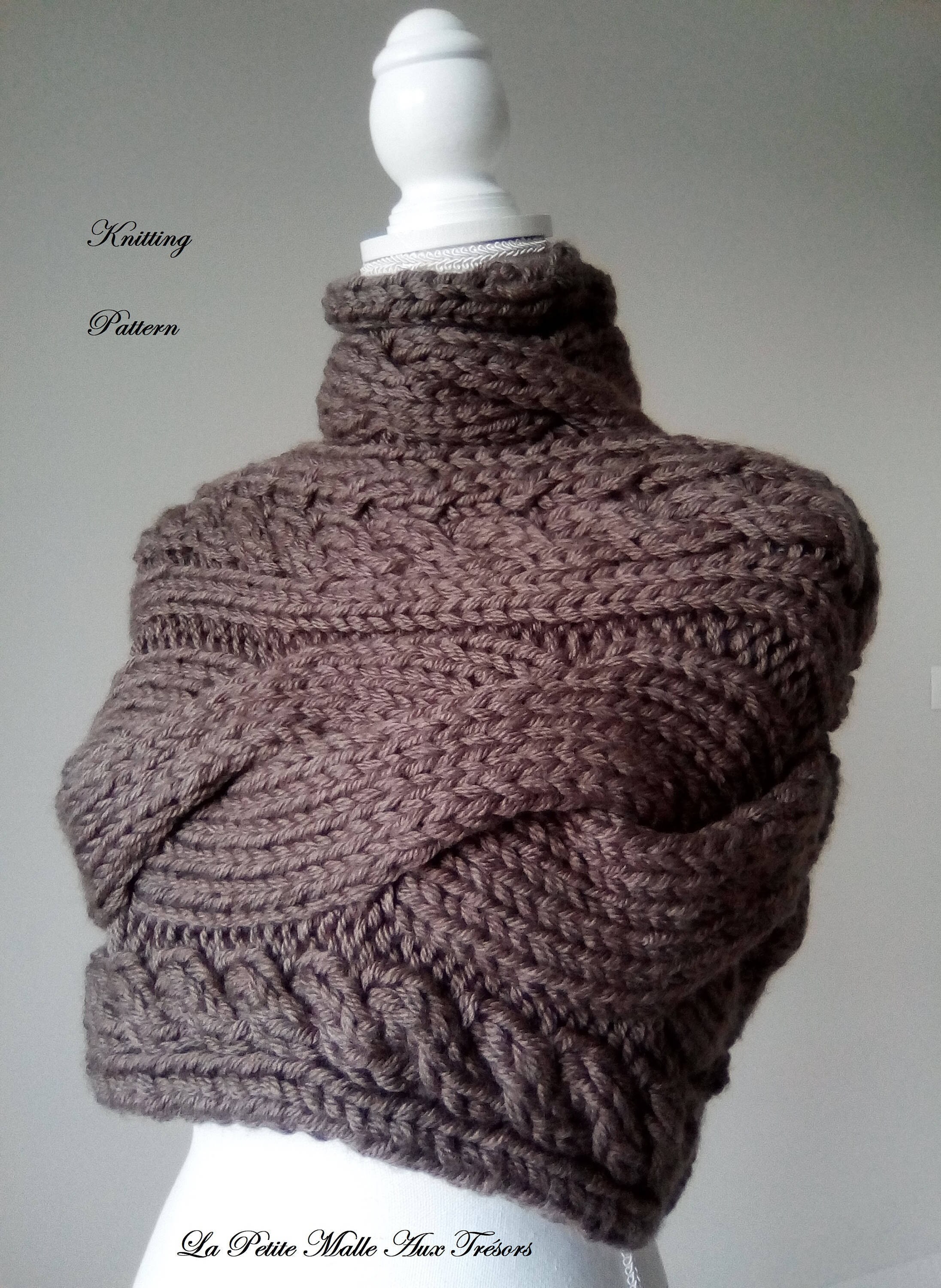 Pdf Knitting Pattern, Owner Knitting, Circular Scarf, Snood, Model ...