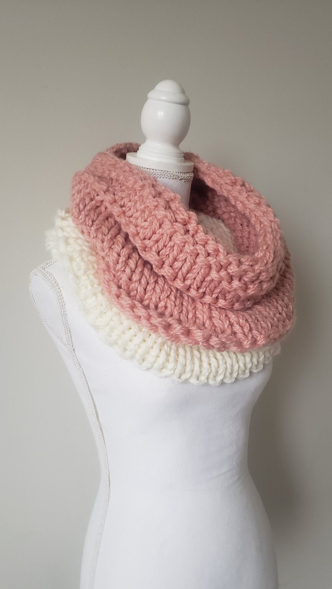 Snood, Women's Hood 2 in 1 Reversible Wool Knit, Collar, Chunky ...