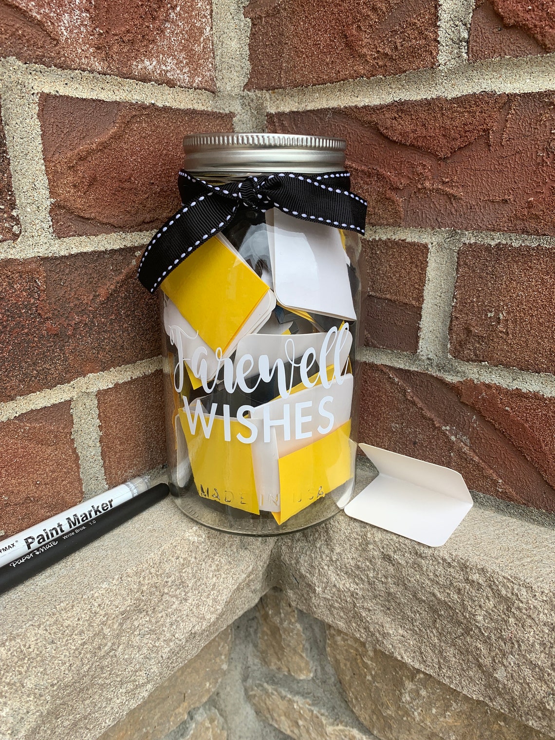 Farewell Wishes Mason Jar Good Bye Wishes Jar | Etsy