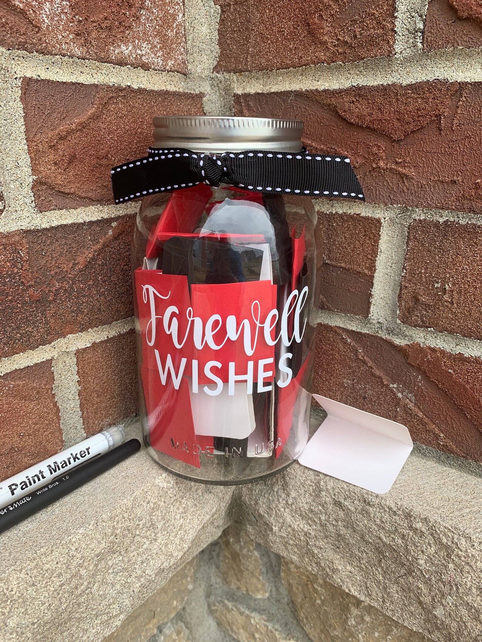 Farewell Wishes Mason Jar Good Bye Wishes Jar Firefighter | Etsy