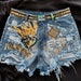 Unique Hand-painted Denim Shorts,trendy Designs for Fashion Lovers - Etsy