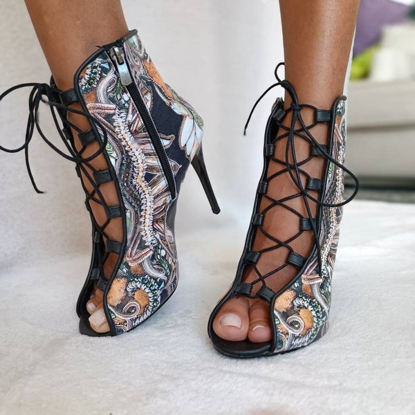 Open Toe Pumps - Etsy