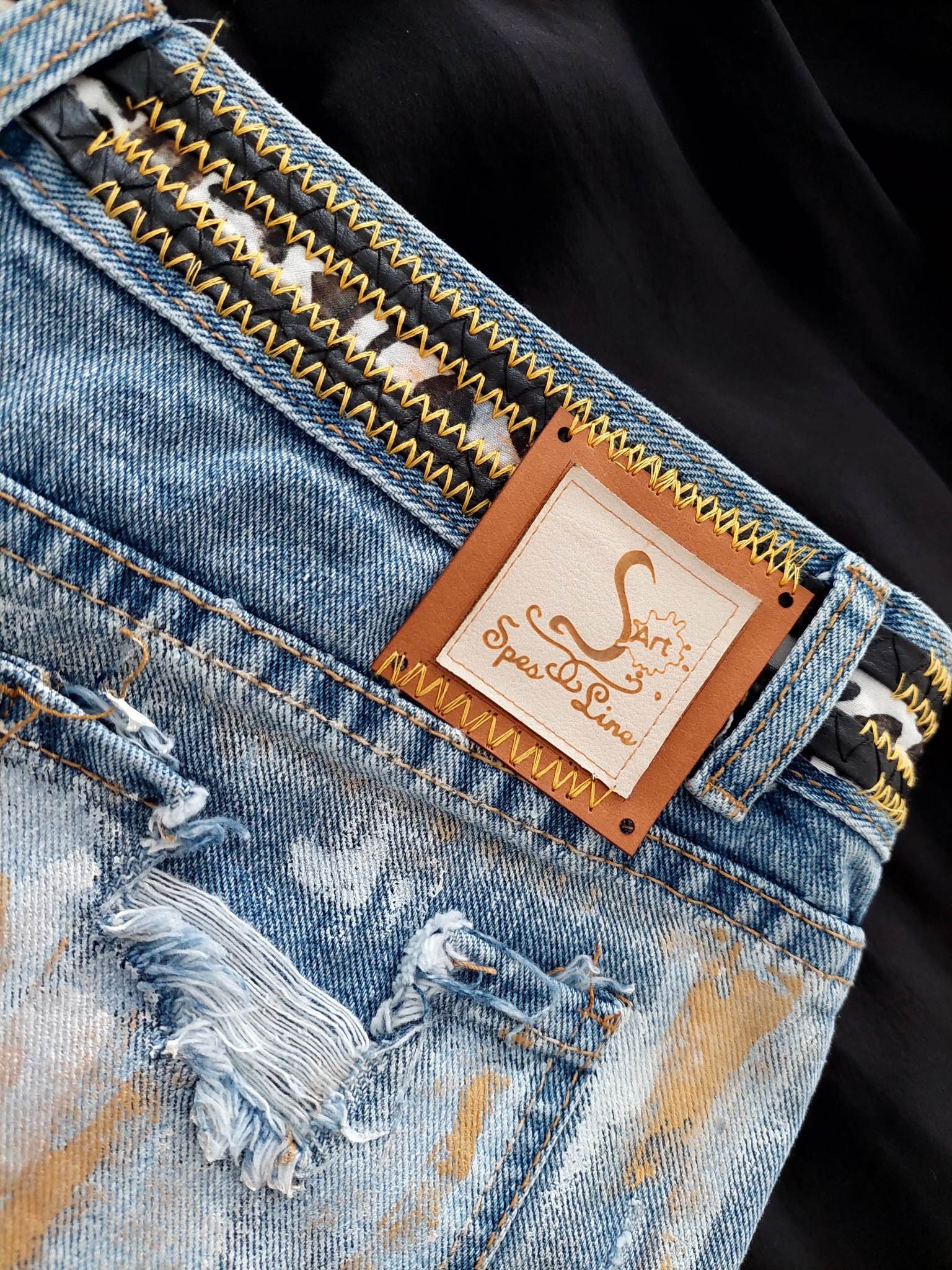 Unique Hand-painted Denim Shorts,trendy Designs for Fashion Lovers - Etsy