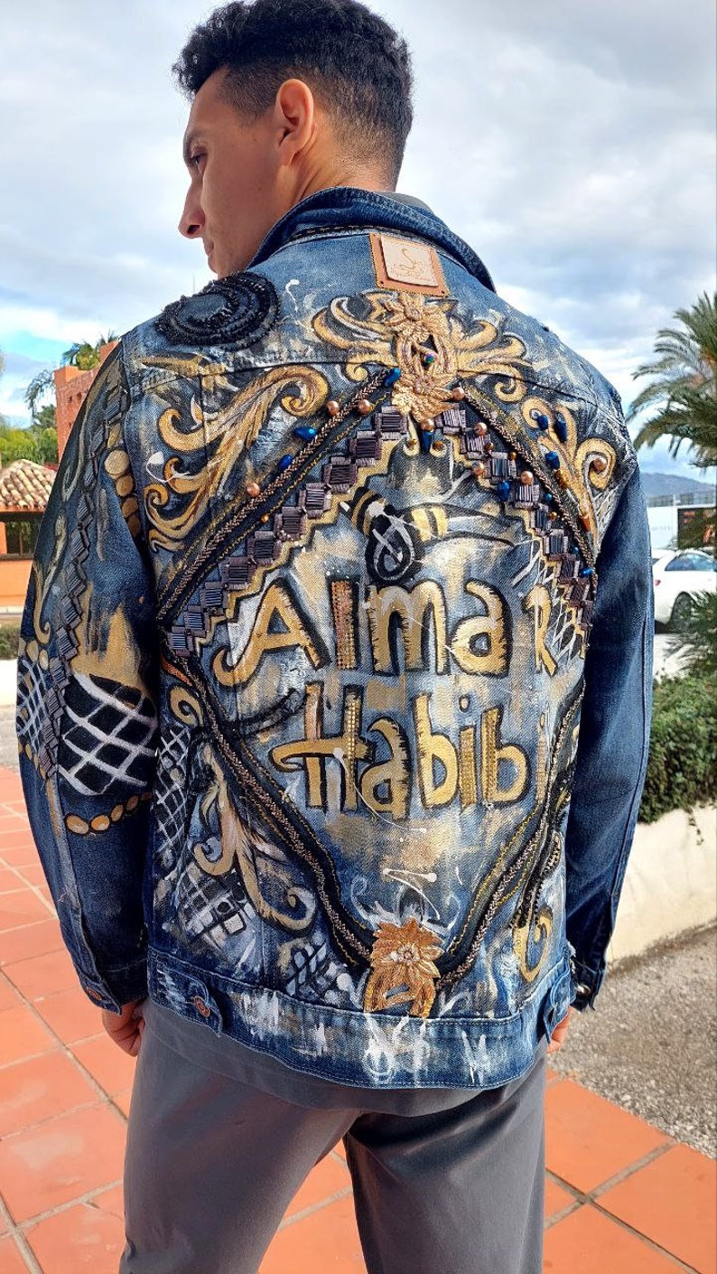 Custom Embelished and Handpainted Stage Jacket - Personalized Singer ...