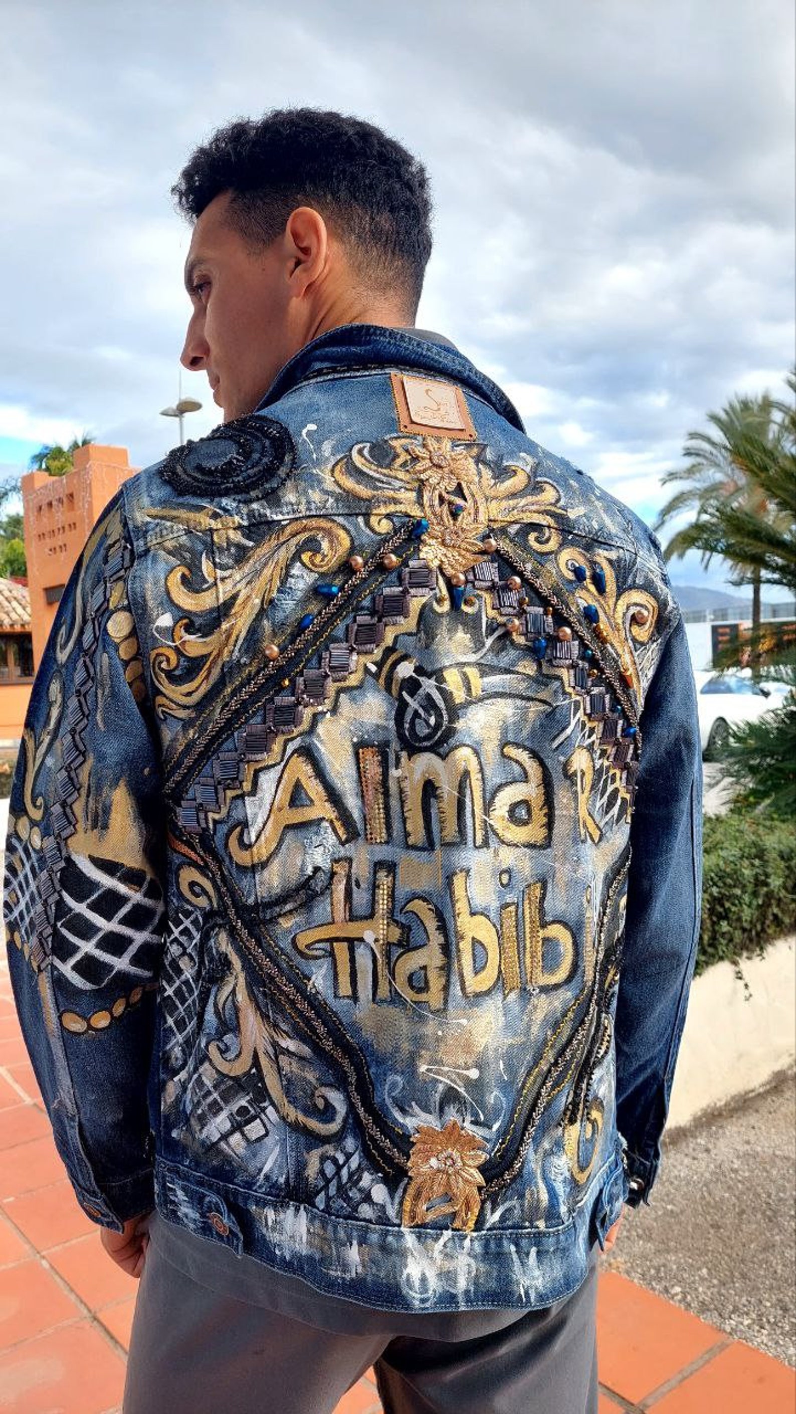 Custom Embelished and Handpainted Stage Jacket - Personalized Singer ...