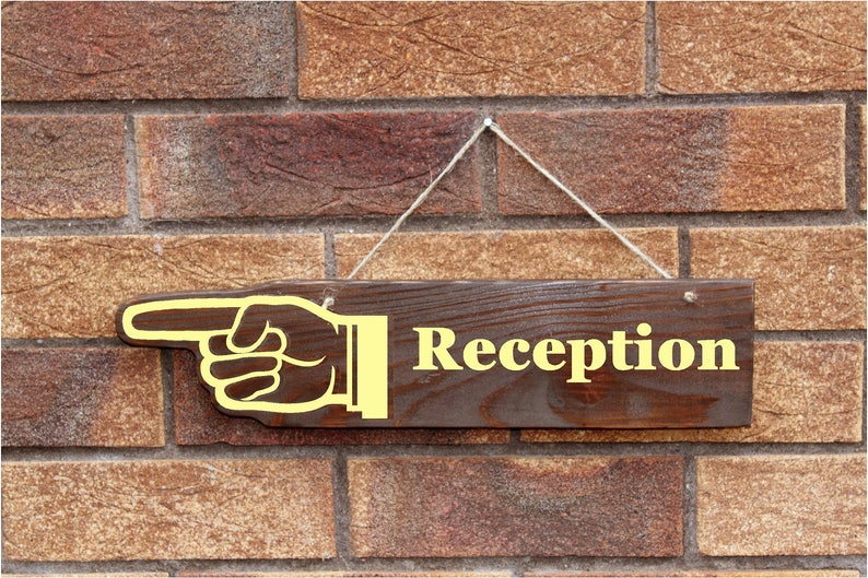 Wooden Hand Shaped Direction Sign Wedding Direction Sign - Etsy