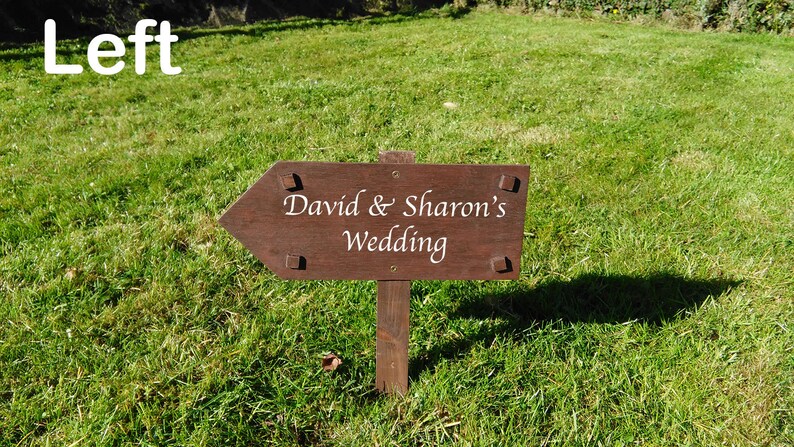 Personalised Wedding Direction Sign Rustic Wooden Sign | Etsy