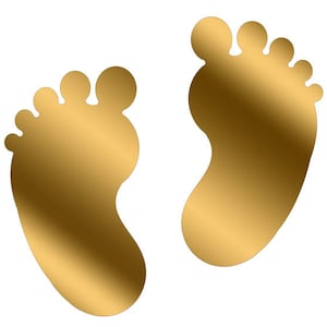 Baby Feet Vinyl Stickers, Choice of Size, Quantity and Colour. Pink ...