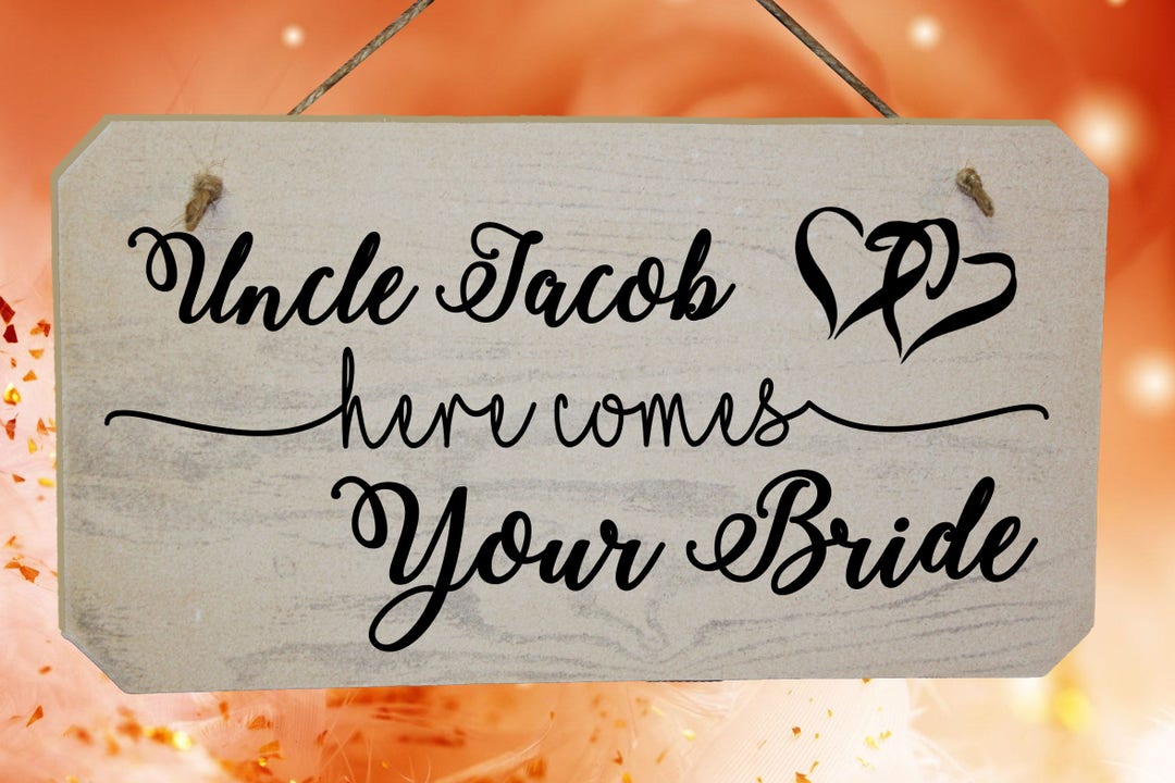 Personalised Uncle Here Comes Your Bride Funny Wedding Page - Etsy