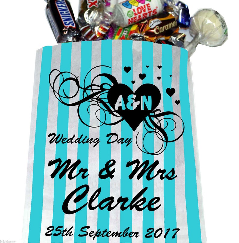 Personalised Candy Cart Sweet Bags For Your Wedding Sweet Cart Etsy Uk