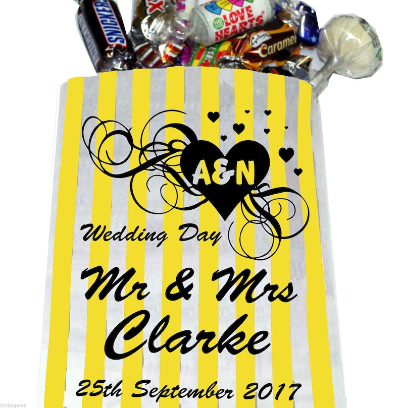 Personalised Candy Cart Sweet Bags For Your Wedding Sweet Cart Etsy Uk