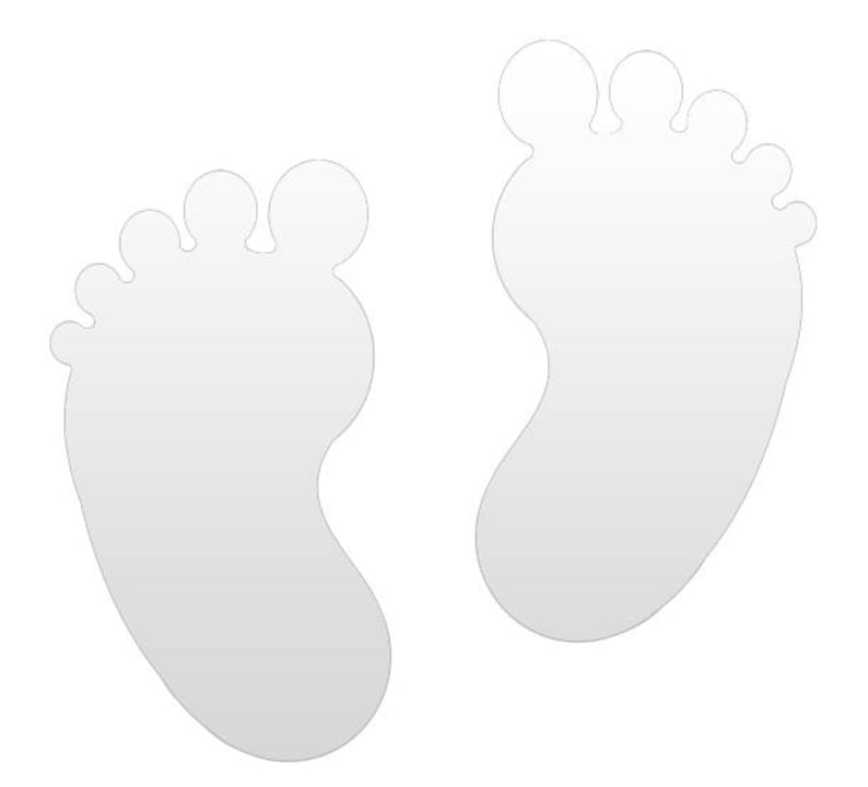 Baby Feet Vinyl Stickers Choice of Size Quantity and Colour. - Etsy