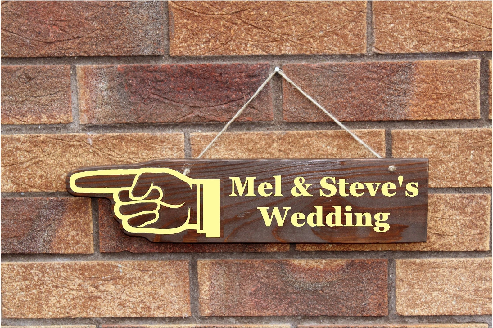 Wooden Hand Shaped Direction Sign Wedding Direction Sign - Etsy