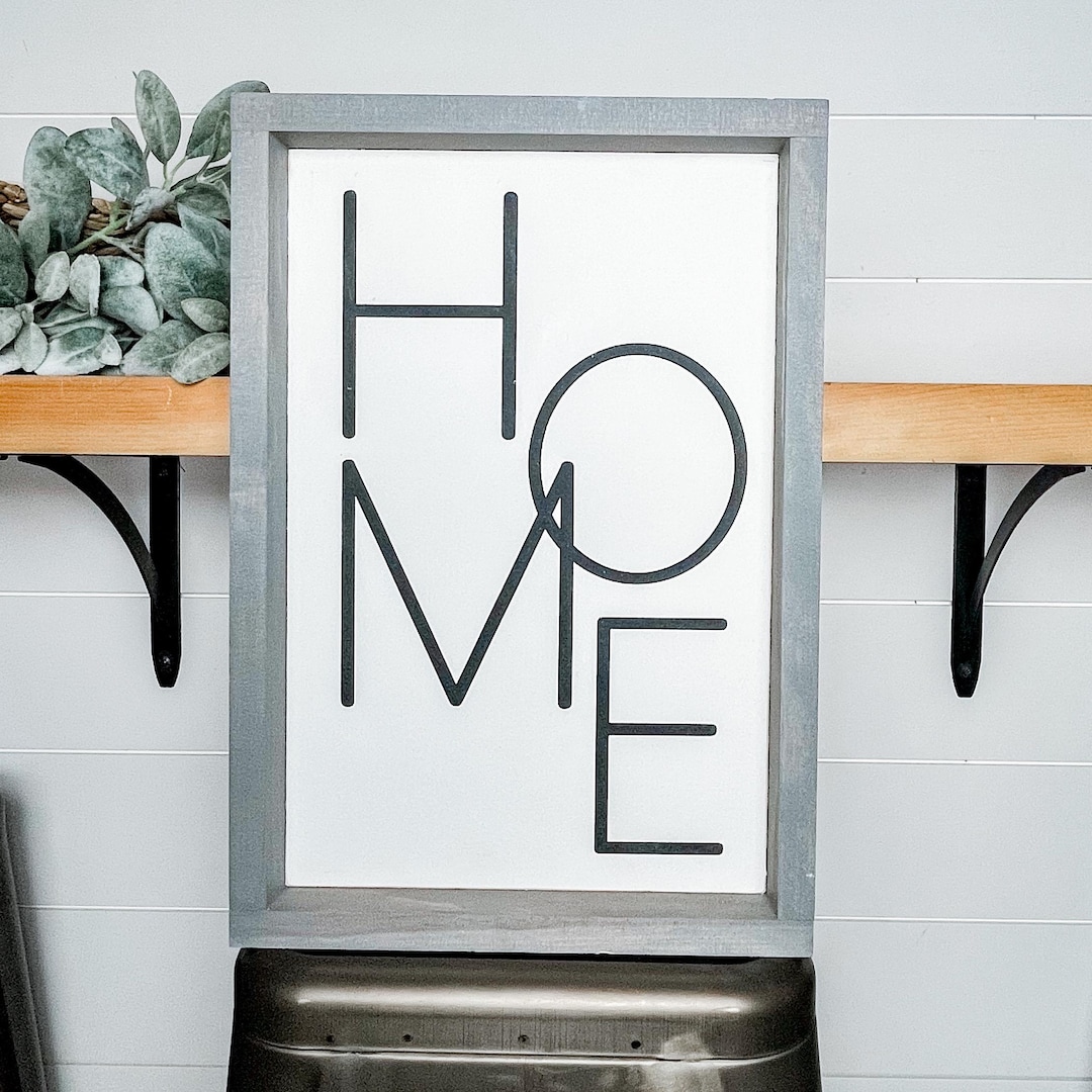 Home Sign | Modern Farmhouse Welcome | Home Wall Art - Etsy