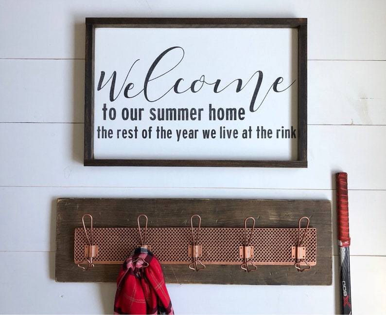 Hockey sign Welcome to our summer home. The rest of the | Etsy