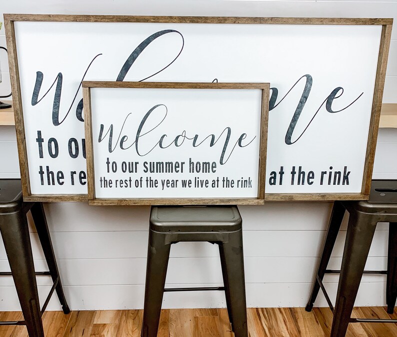 Hockey sign Welcome to our summer home. The rest of the | Etsy